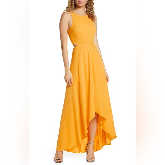 ALI & JAY | Dresses | Ali Jay Cutout Maxi Dress Goldenrod Small | Poshmark